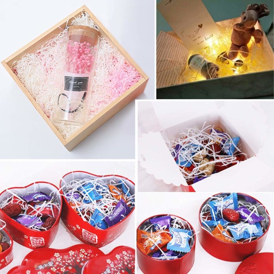 Shredded paper filler for gift boxes for the safety of your gifts